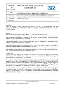 Browse Content - ESR Hub - NHS Electronic Staff Record
